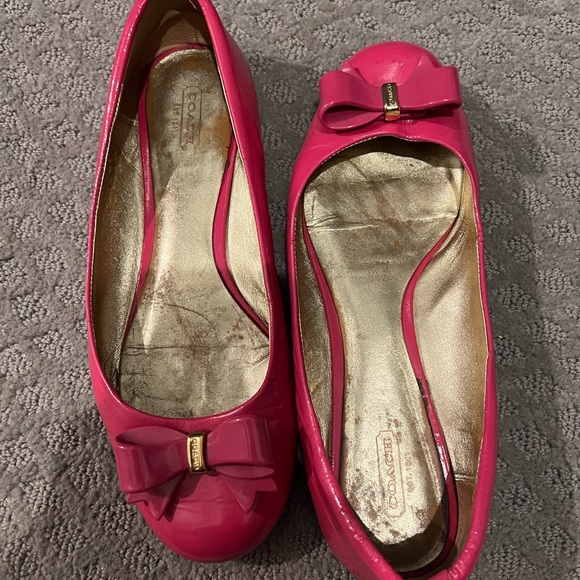 Coach | Shoes | Vintage Coach Skyla Pink Bow Flats | Poshmark